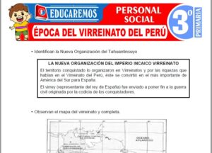Época del Virreinato del Perú para Tercero de Primaria » (Fichas GRATIS) 📚