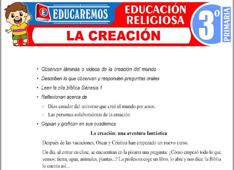 La Creación para Tercero de Primaria » (Fichas GRATIS) 📚