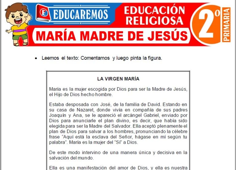 Educación Religiosa para Segundo de Primaria » (30 Fichas GRATIS) 📚