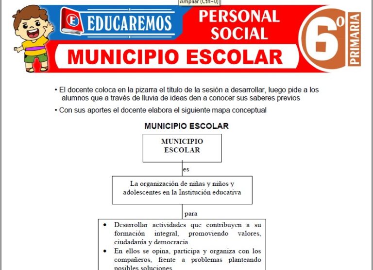 Municipio Escolar para Sexto de Primaria » (Fichas GRATIS) 📚