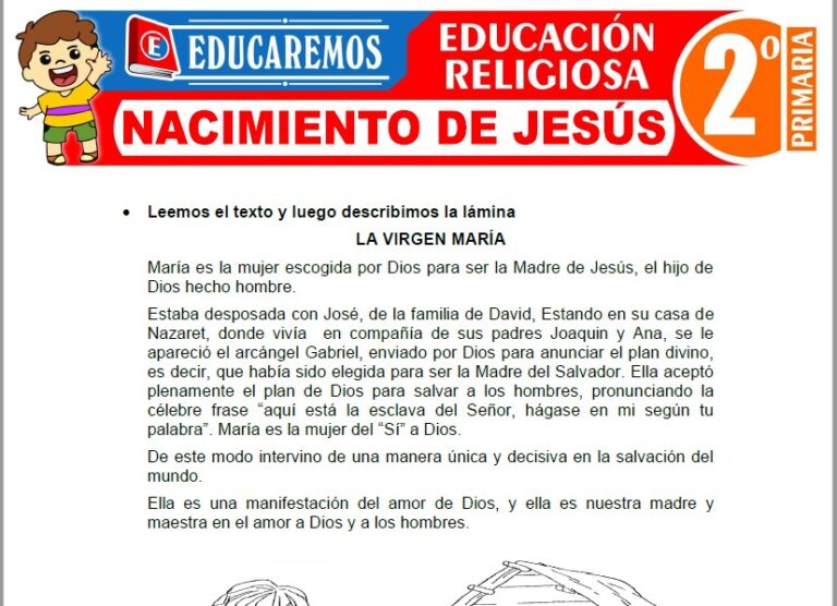 Educación Religiosa para Segundo de Primaria » (30 Fichas GRATIS) 📚