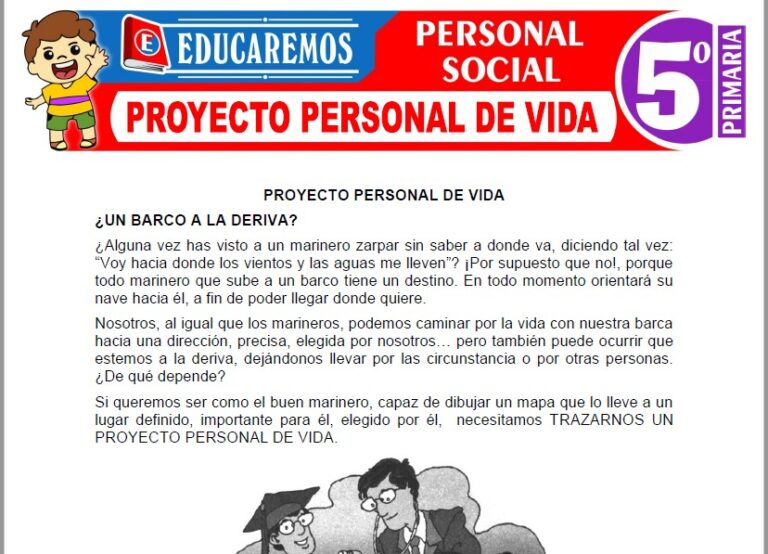 Proyecto Personal de Vida para Quinto de Primaria » (Fichas GRATIS) 📚