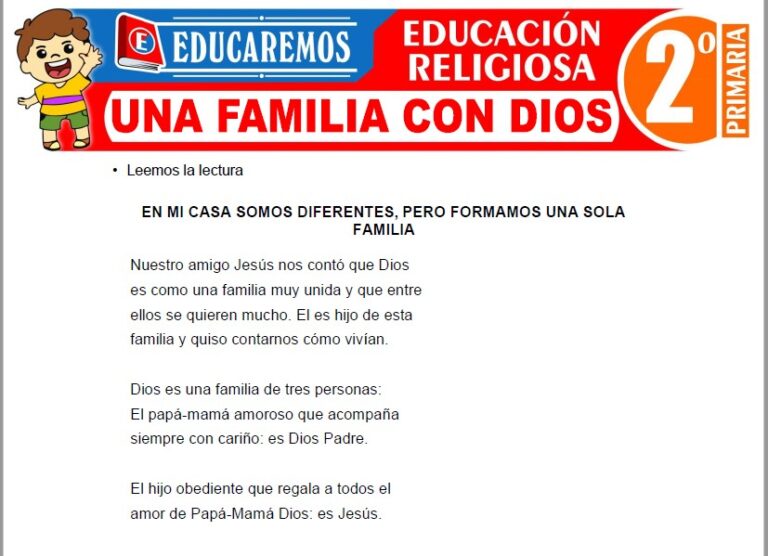 Educación Religiosa para Segundo de Primaria » (30 Fichas GRATIS) 📚